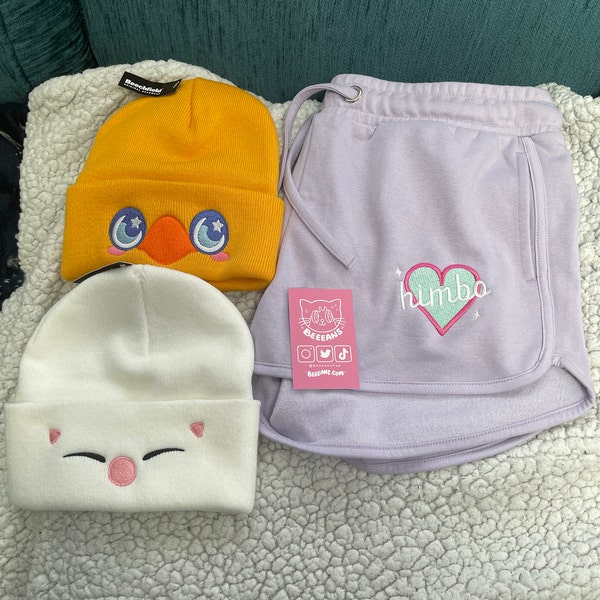 Moogle Beanie Embroidered Hat - Etsy