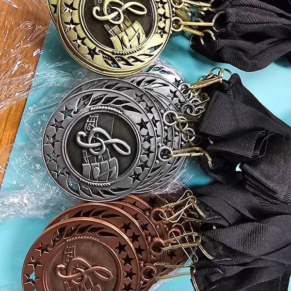 Music Award Medals - Personalized Treble Clef Award - Piano, Orchestra ...