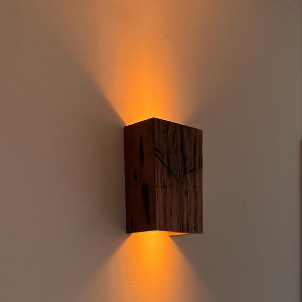 Rustic Reclaimed Wooden Sconce , Farmhouse Sconce , Wall Sconce ...