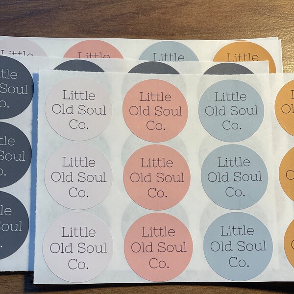 White Matte Logo Stickers, Custom Round or Square Labels, Envelope ...