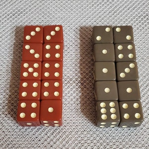 Set of 10 Colored Dice, Solid Dice, Standard 16mm, Extra Board Game ...