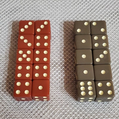 Set of 10 Colored Dice, Solid Dice, Standard 16mm, Extra Board Game ...