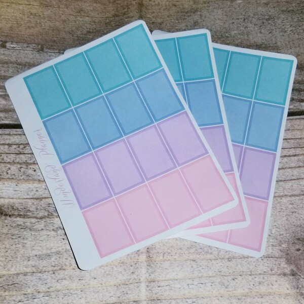 Rectangle Half Boxes, Functional Planner Stickers, Half Box Sticker ...