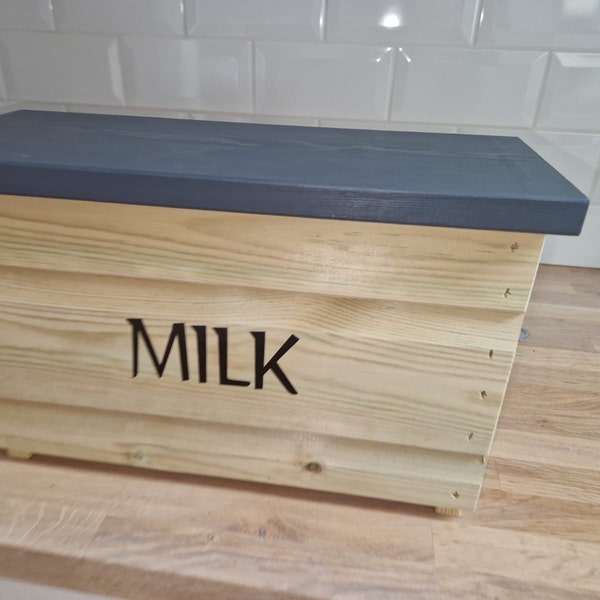 Doorstep Wood Milk Box. Porch Milk Storage Box. Milk Bottle Boxes ...