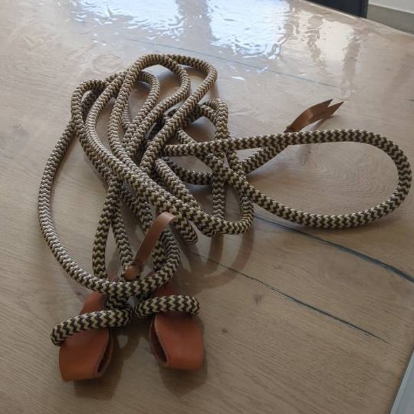 Custom Mecate Reins With Slobber Straps, Yacht Rope Mecate, Mecate Rein ...