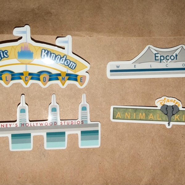 WDW Park Entrances 3” Sticker Pack *waterproof* - Etsy