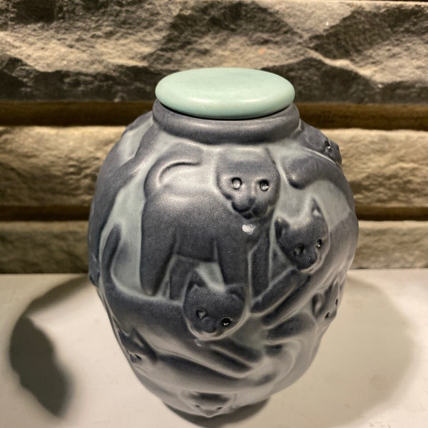 Tall Craftsman Pottery, Teco Style Vase, Bungalow Interior Decor ...