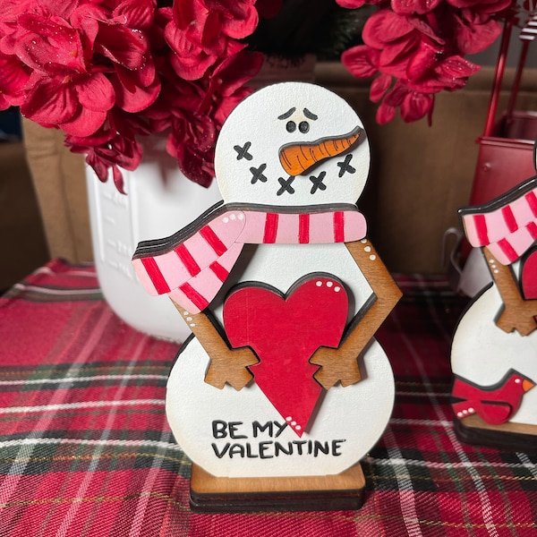 Be Mine Valentine Snowman SVG File | Hearts | Laser Cut File ...