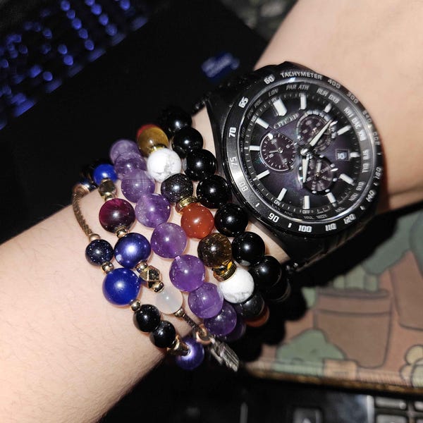 Lute Hazbin Hotel Real Crystal Bead Bracelet - Etsy