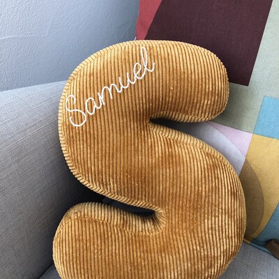 Cursive Name Velvet Pillow zoe , Educational Toy, Initial Cushion ...