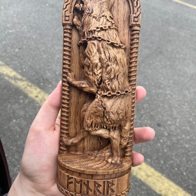 Fenrir, Fenrisúlfr, Norse Pagan God Statue, for Asatru Altar Kit and ...
