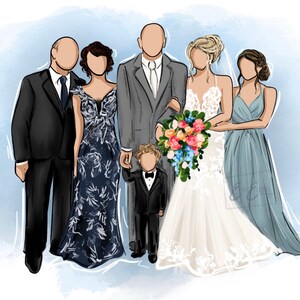 Mother of the Bride Illustration/ Mother of the Groom - Etsy