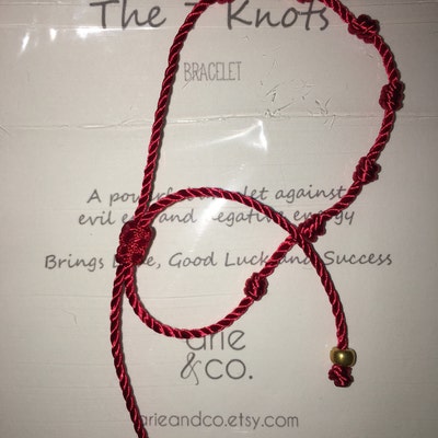 7 Knots Red Protection Bracelet Red String Bracelet 7 Knots - Etsy