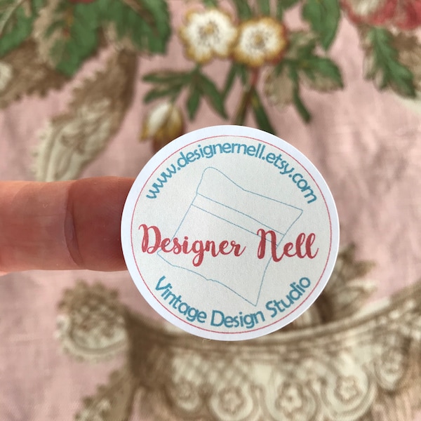 CIRCLE LOGO STICKERS - 37mm 35 per Sheet // Custom Made With Your ...