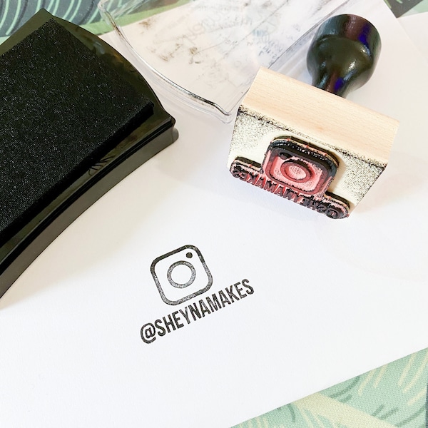 Branding Instagram Stamp - Custom Instagram Handle Stamp for Business ...