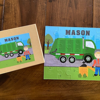 Personalized Garbage Truck Puzzle Personalized 8 X 10 Puzzle ...