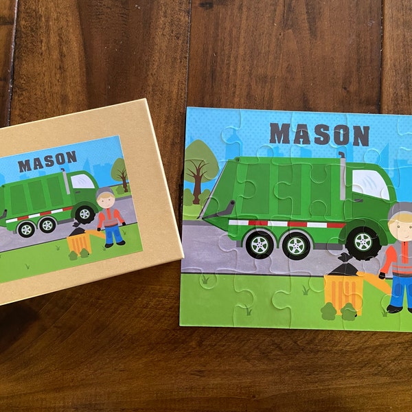 Personalized Garbage Truck Puzzle - Personalized 8 X 10" Puzzle ...