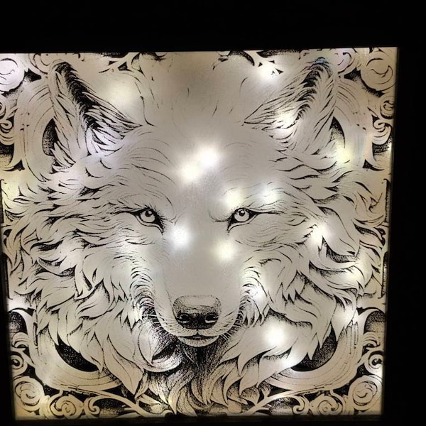 Laser Engraving | Wolf Engraved | PNG Engraving | 3D Illusion | Laser ...