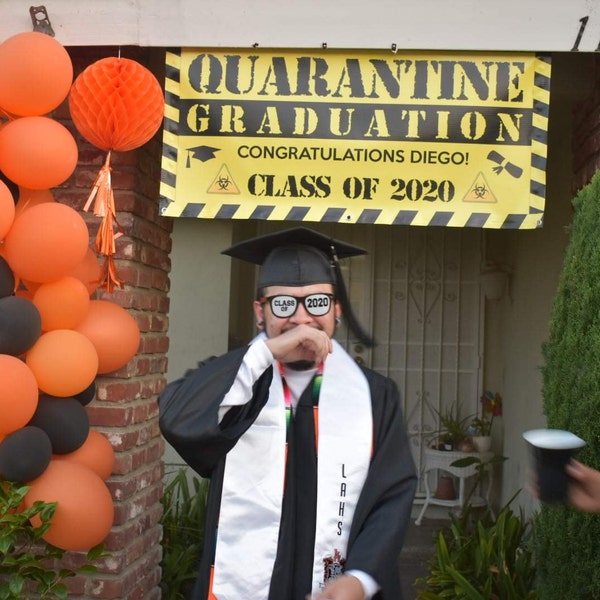 Quarantine Graduation 2020 Vinyl Banner Sign Free Overnight Shipping - Etsy