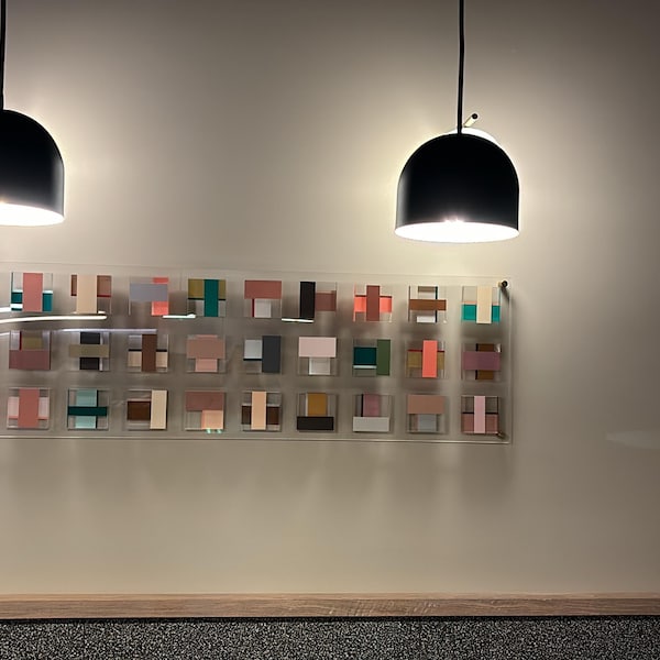 Acrylic Block Wall Art Panel: 3D Geometric Cube Decor, Customizable ...