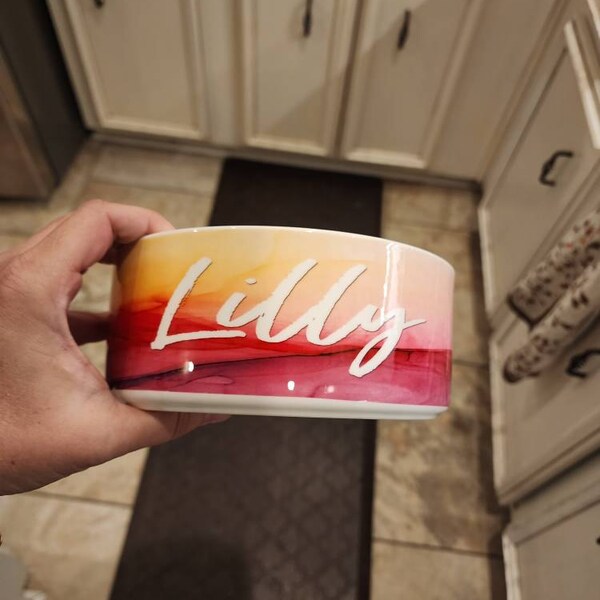 Custom Dog Bowl With Photo, Personalized Dog Bowl or Cat Bowl, Food and ...
