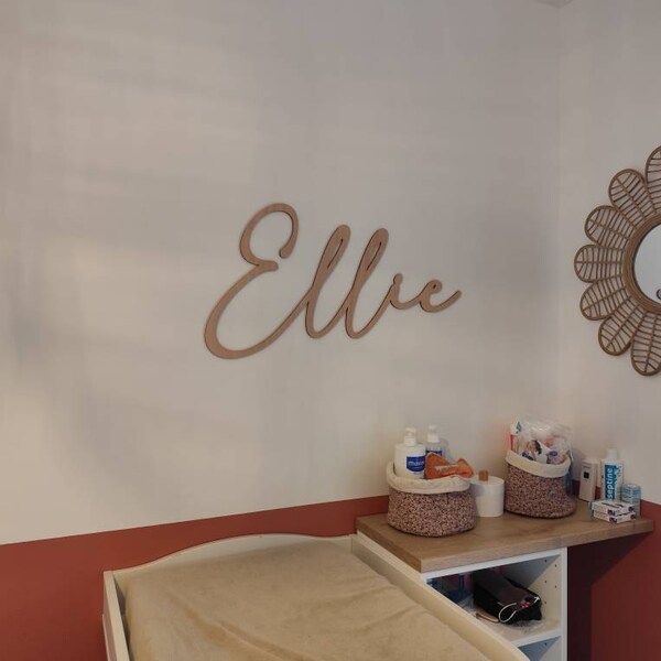 Prénom en bois à personnaliser, décoration murale pour décorer chambre ...