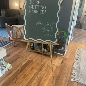 Wavy Welcome Sign Wedding Bridal Shower Engagement Event Digital or ...