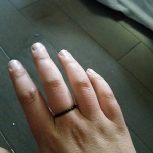 Women Black Eternity Ring, CZ Full Eternity Band, Skinny 2mm Solid 925 ...