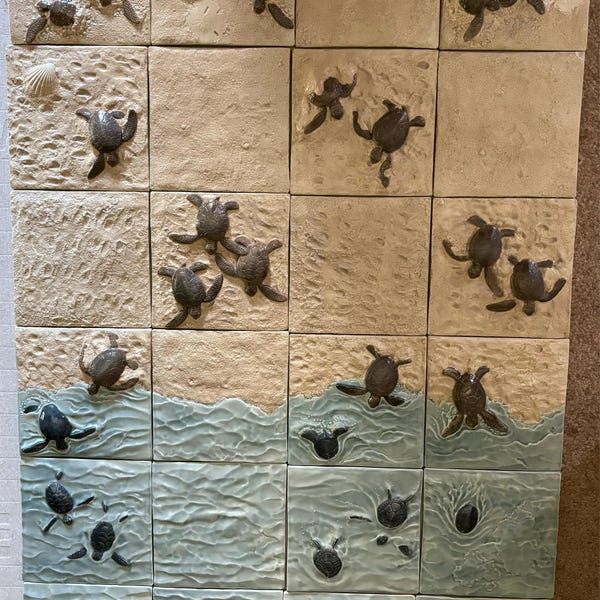River Otter Ceramic Art Tile, Totally Preoccupied 4x8 Inch Wall Art ...
