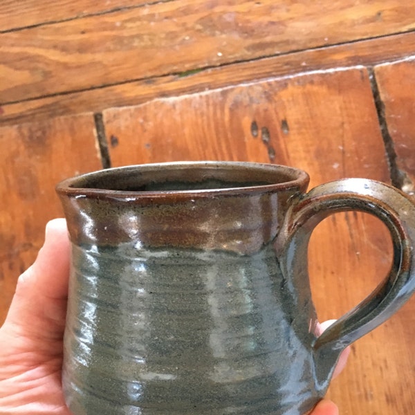 Handmade Rustic Pottery Mugs: Slate Blue Stoneware Set - Etsy