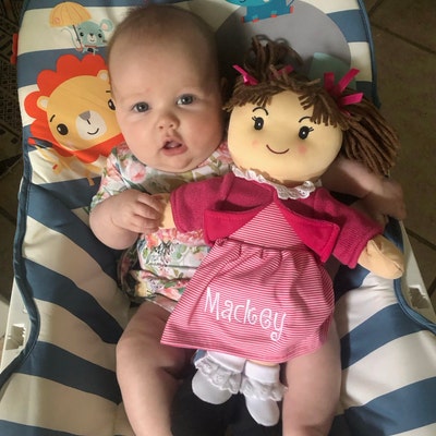 Personalized Cuddle Time Rag Dolls Ages 3 Soft Doll for Kids Plush Toy ...