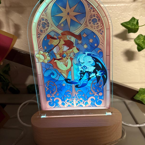 Shadow Milk Cookie & Pure Vanilla Cookie Night Light, Cookierun Charms ...