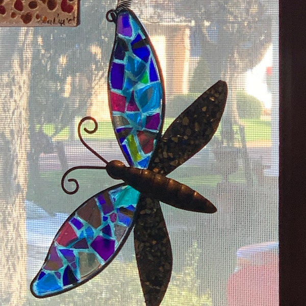 Butterflies Wind Chime.. APD.. Garden Art.. Yard Decor.. Tree Bling ...