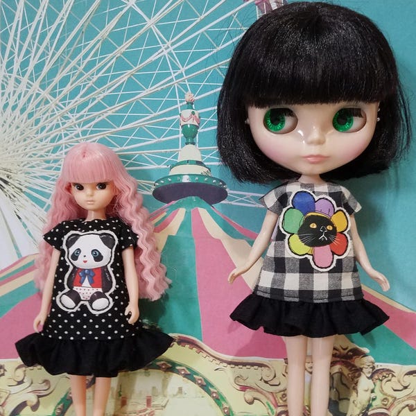 Labubu Macaron Outfit, Labubu Dress, Labubu Clothes,cat Lover Printed ...