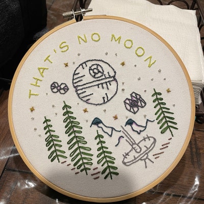 PDF PATTERN Star Wars Death Star Embroidery - Etsy