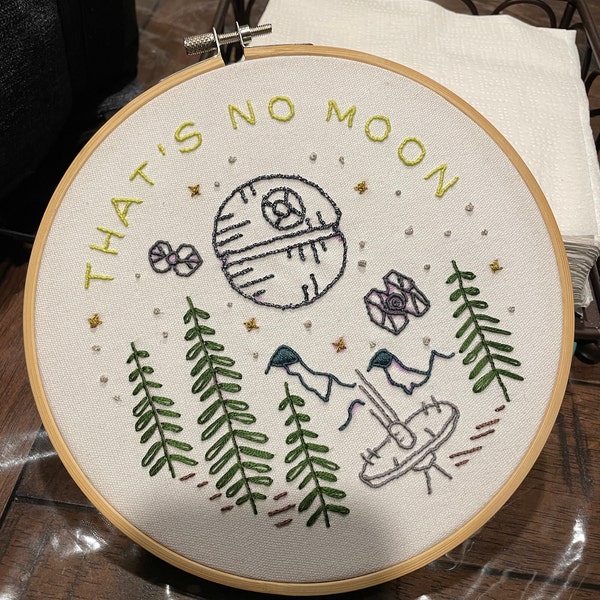 PDF PATTERN - Star Wars Death Star Embroidery - Etsy