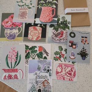 First Snow Christmas Cards 6 Card Bundle, Holidays Cards, Gifts for Her ...