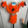 Orange Shaggy Chin Pro Monster Hand Puppet - Etsy