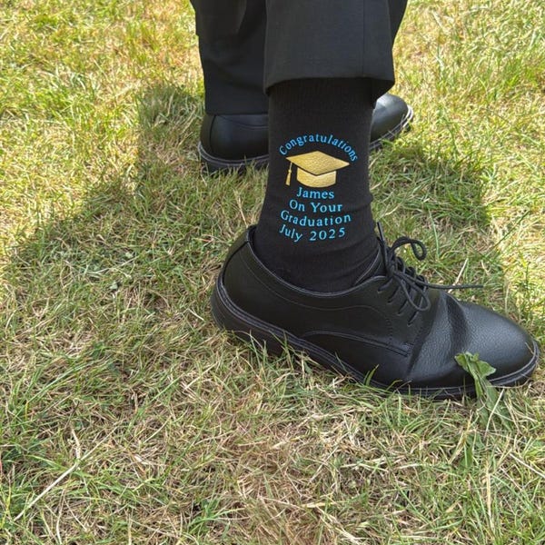 Graduation Socks - Personalised Graduation Socks - Choice of University ...