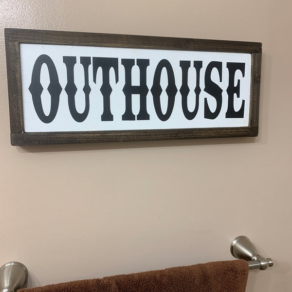 Outhouse Wood Sign, Western Decor, Western Bathroom Sign, Western Home ...