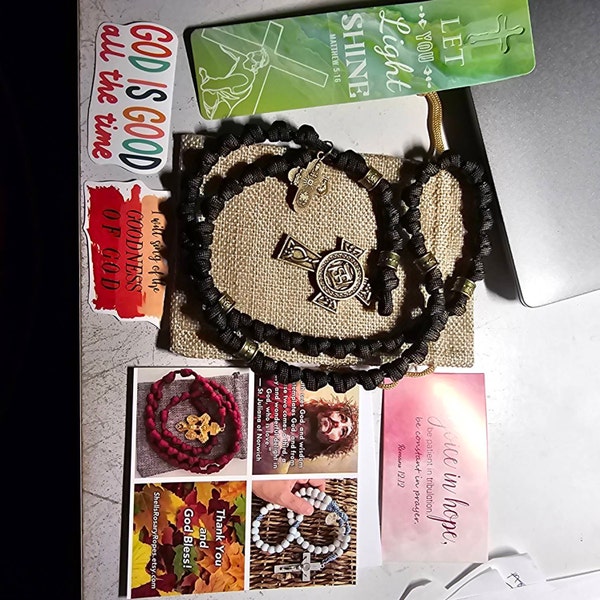 Miniature 9 Crusader Templar Red Cross Anglican Rosary. 6mm Stainless ...