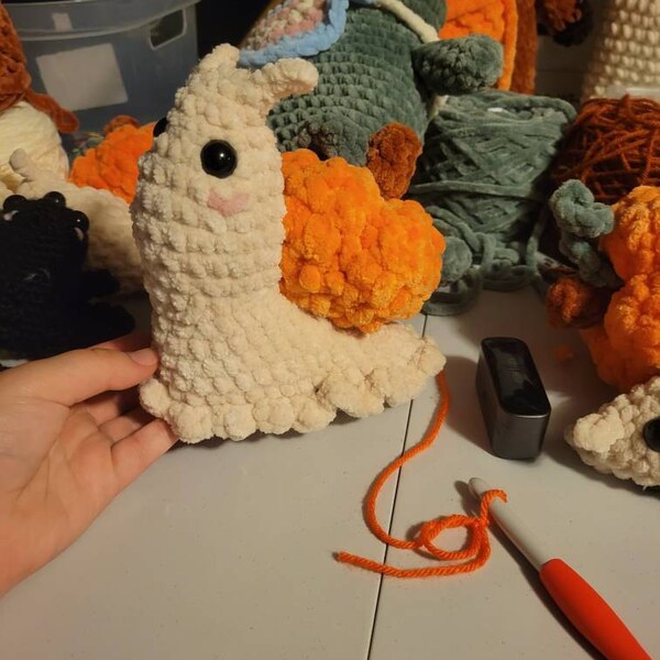 PATTERN/INSTRUCTIONS Snail, Snail Pattern, Shelley the Snail, Snail ...