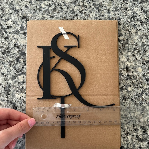 Wedding Logo Cake Topper, Monogram Cake Topper, Mr Mrs Cake Topper ...