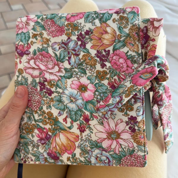 Handmade Quilted Bible Cover With Bow | Custom Fabric Bible Case - Etsy
