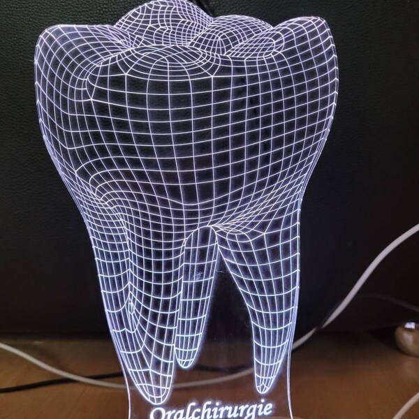 Dentist LED Lamp, 3D Tooth, Gift for Dentist, Dentist Clinic, Dentist ...