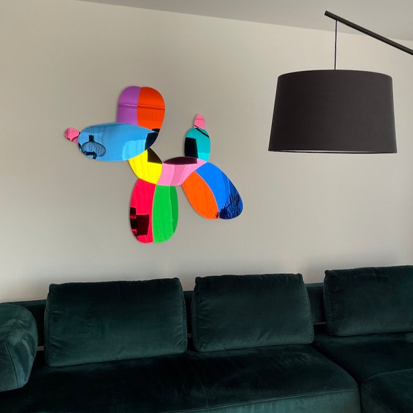 Mirrored Acrylic Balloon Dog Wall Art: Pop Art Sculpture - Etsy UK