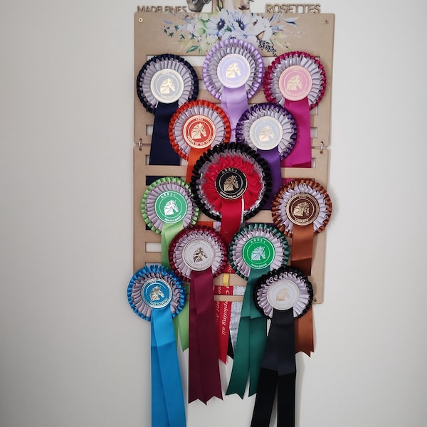 My Rosettes, Horse Rosette Display Holder, Personalised Gift for Horse ...