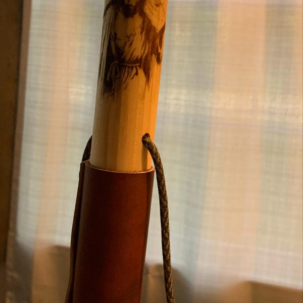 Standing Black Bear, Natural Earth Tones Poplar Wood Walking Stick ...