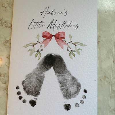 Boho Pampas Grass Baby Footprint Kit Personalised New Baby - Etsy UK