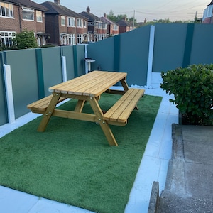 Heavy Duty Wooden Garden Bench - Etsy UK